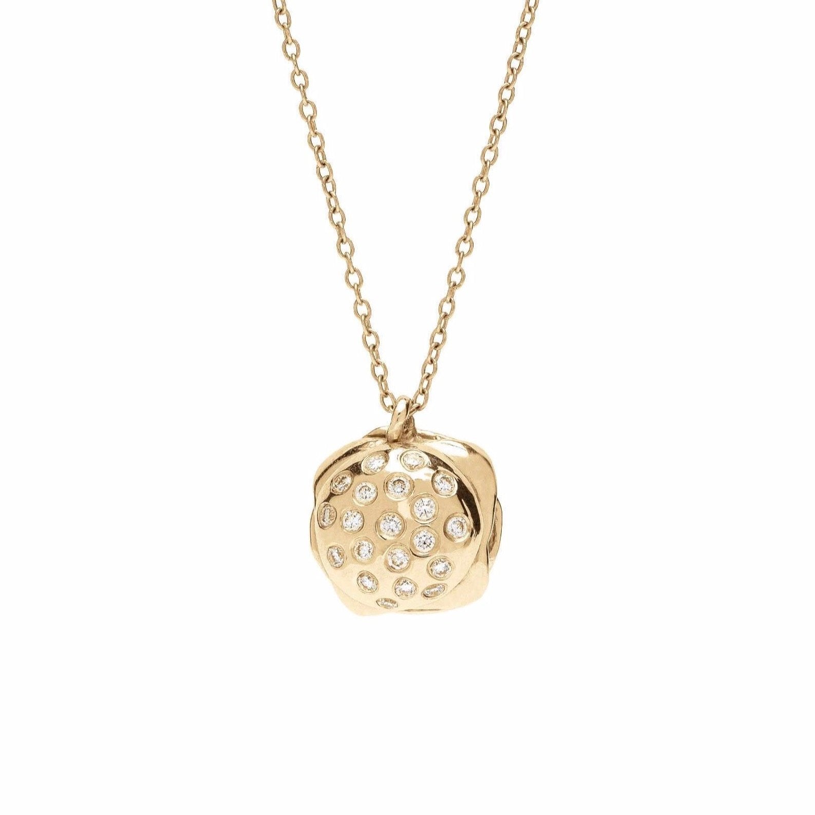 14k Gold Diamond Cheeseburger Necklace | LA's Finest | Ale Weston